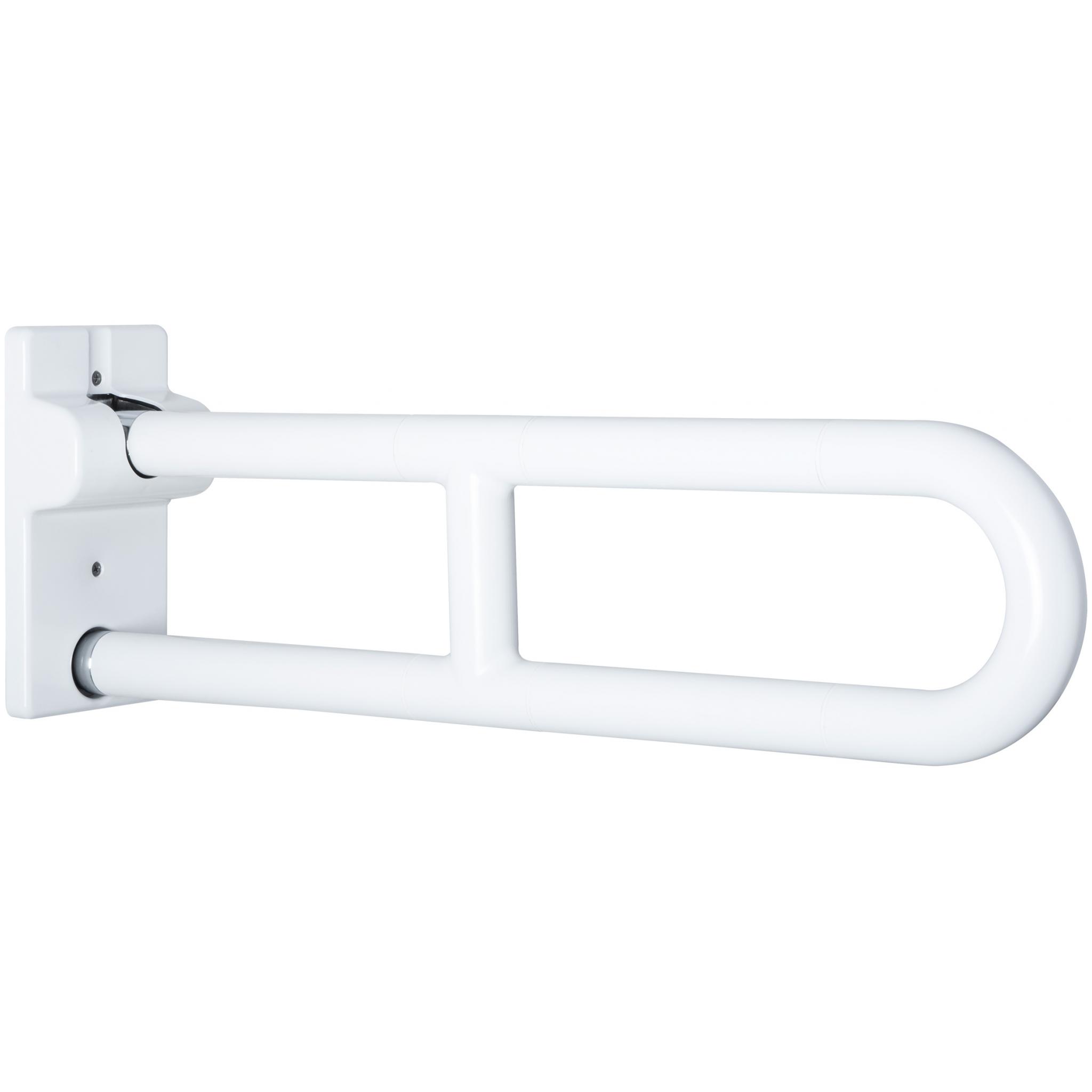 Fold-up grab rail 600mm and white nylon coating