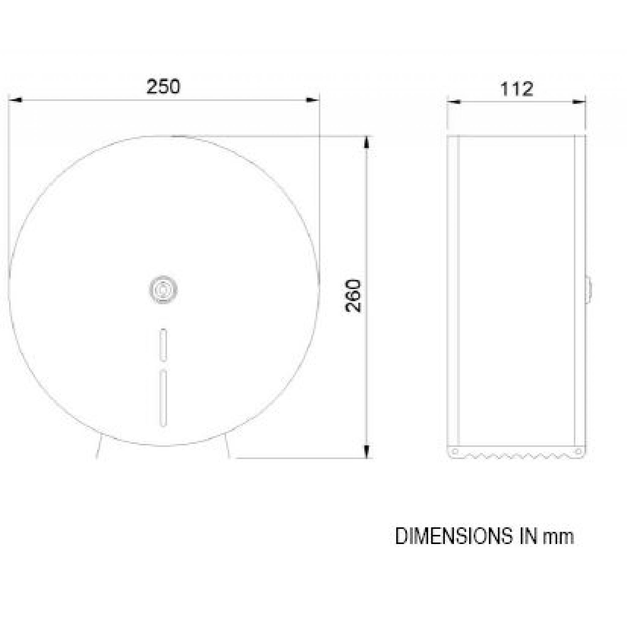 Industrial paper roll dispener with a polished finish